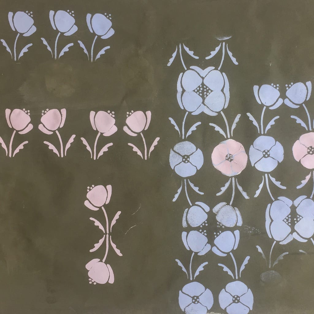 Stencilled Wall in Arctic Poppy by Annie Sloan | Annie Sloan