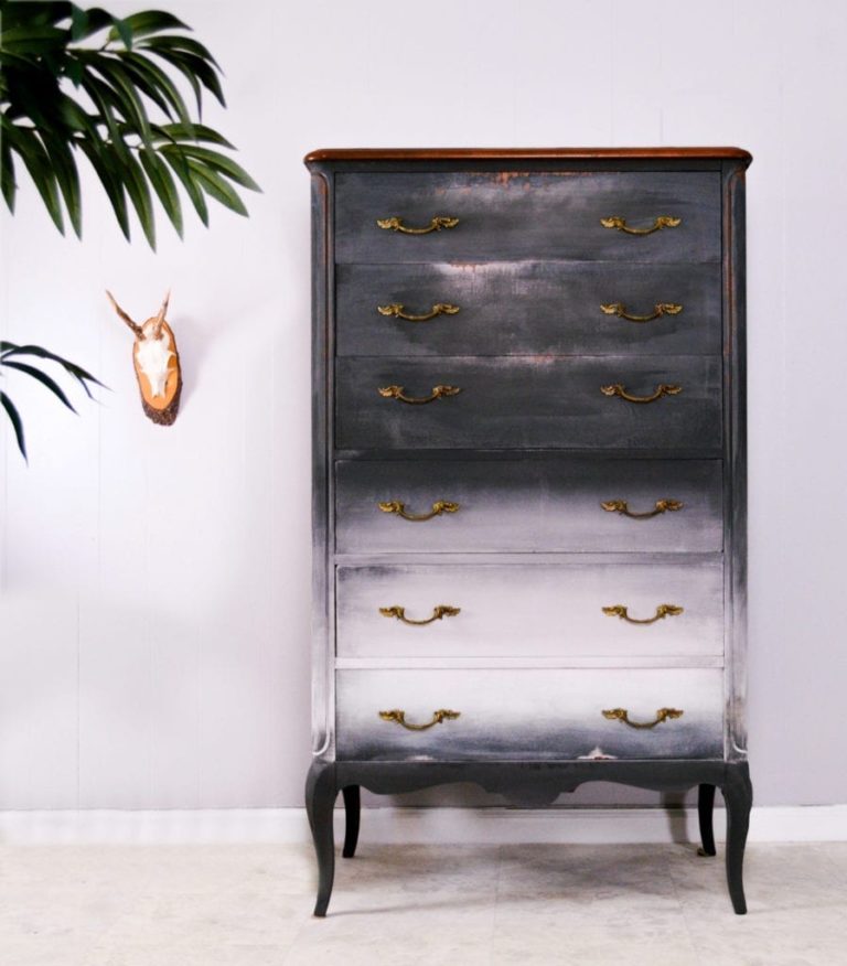 Graphite Ombre Chest by Girl in Blue Designs by Annie Sloan | Annie Sloan