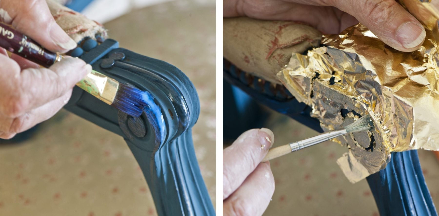 Gilded and Distressed Rococo Style Chair by Annie Sloan | Annie Sloan