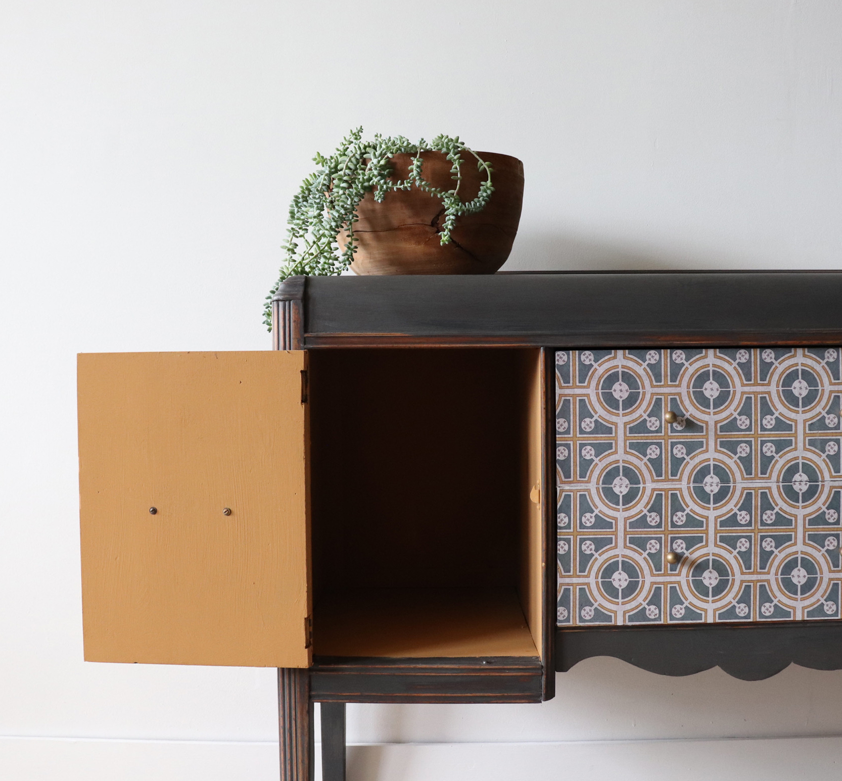 Decoupage Cabinet Transformation | Annie Sloan